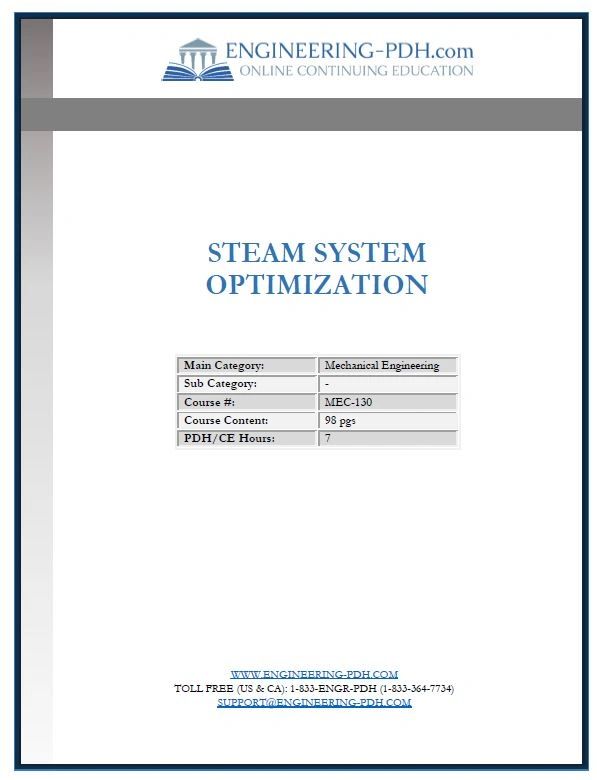 MEC-130 (7 Hrs) - Steam System Optimization